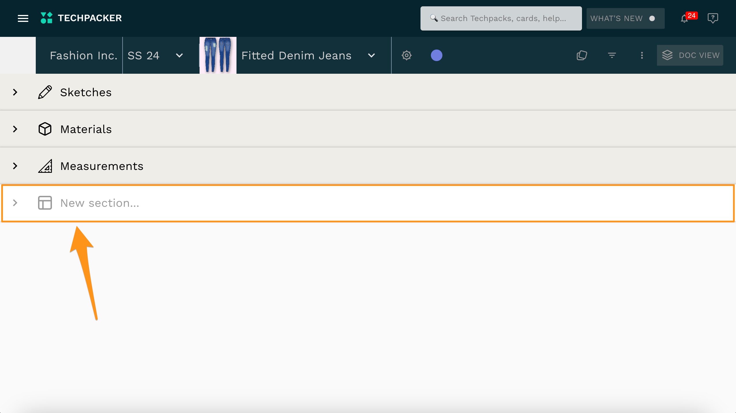 How to use custom sections – Techpacker