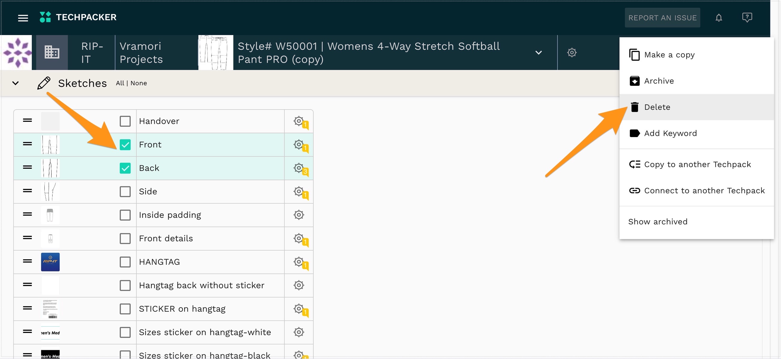 How to Copy, Connect, Delete or Archive Cards – Techpacker