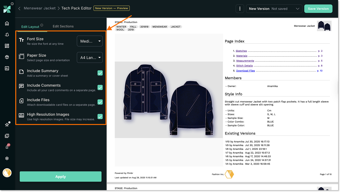 How to create Tech Packs – Techpacker